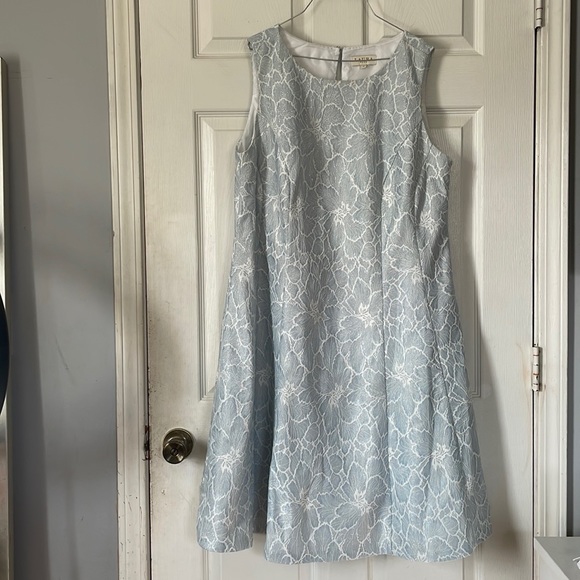 Laura | Dresses | Laura Plus Blue White Silver Fit And Flare Sparkly ...